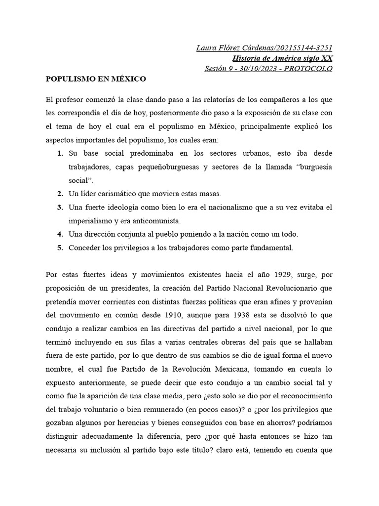Protocolo 7 | PDF | Populismo | México