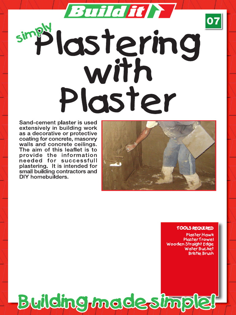 Plastering With Plaster | PDF