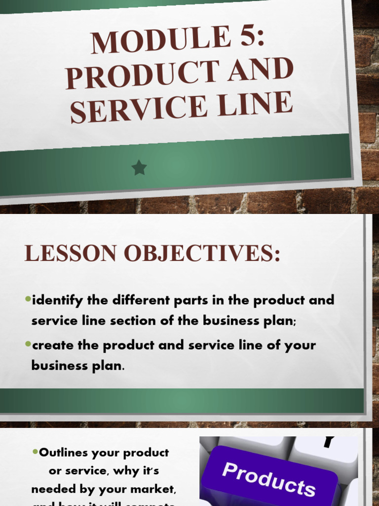 Module 5 Product and Service Line | PDF