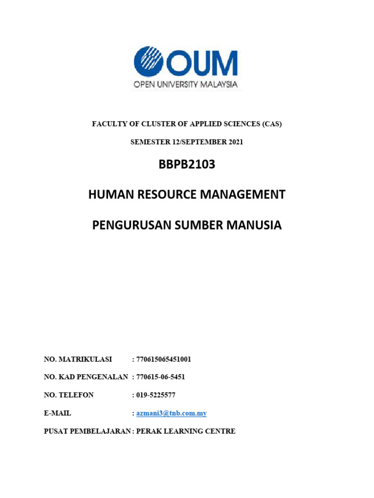 BBPB 2103 Azman | PDF