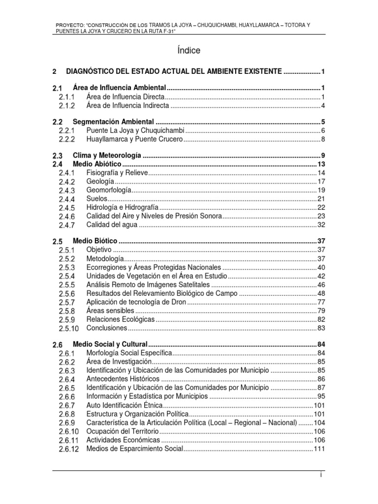 02 Diagnóstico Estado Actual Del Ambiente - La Joya Chuquichambi | Descargar gratis PDF ...