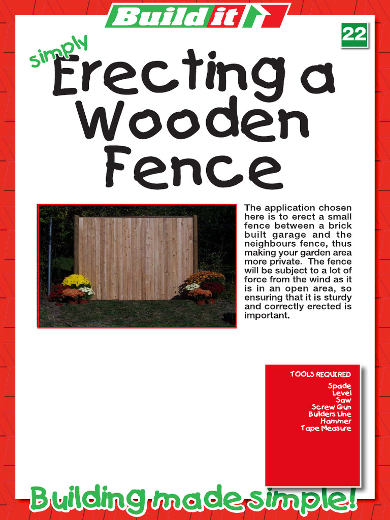 Erecting A Wooden Fence | PDF