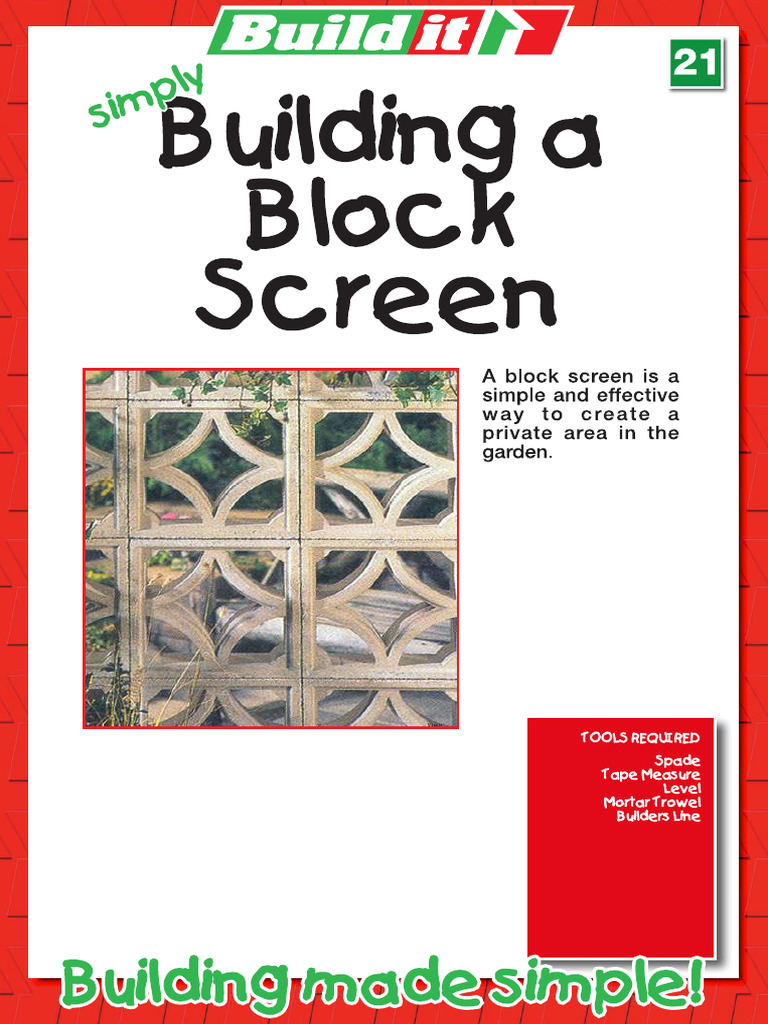 Building A Block Screen | PDF
