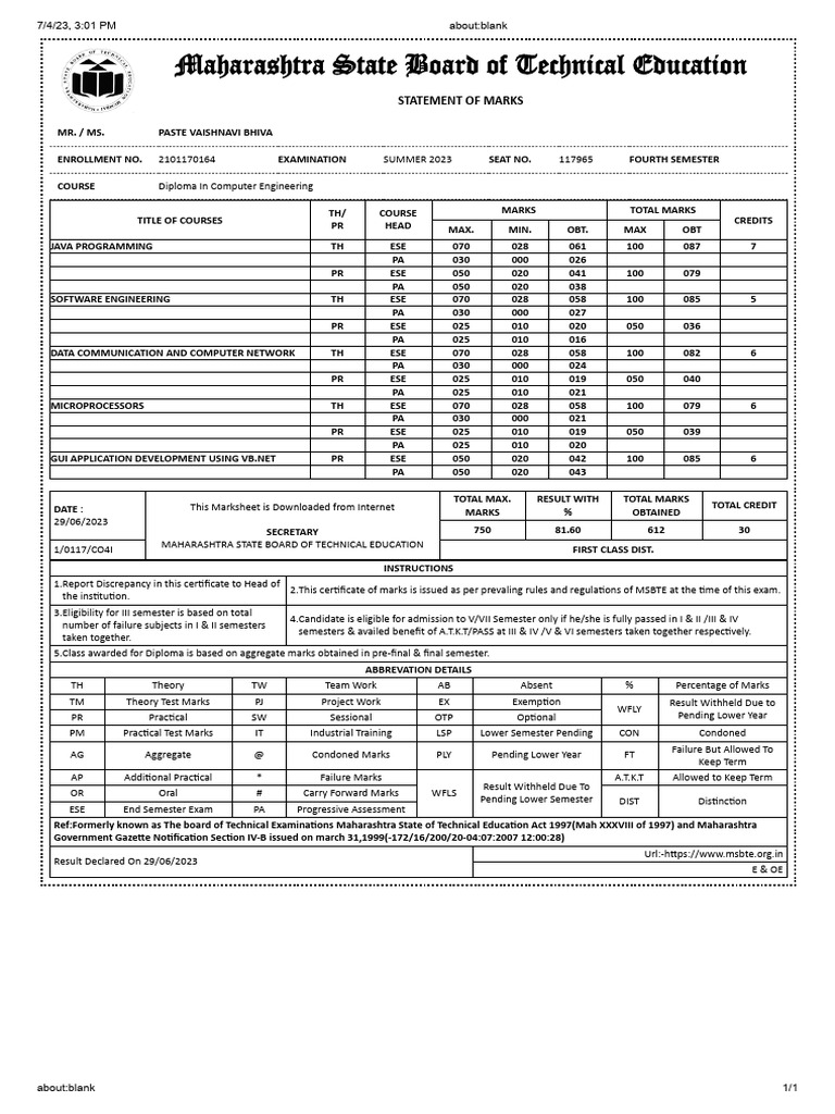 4 Thsem | PDF | Computing | Qualifications