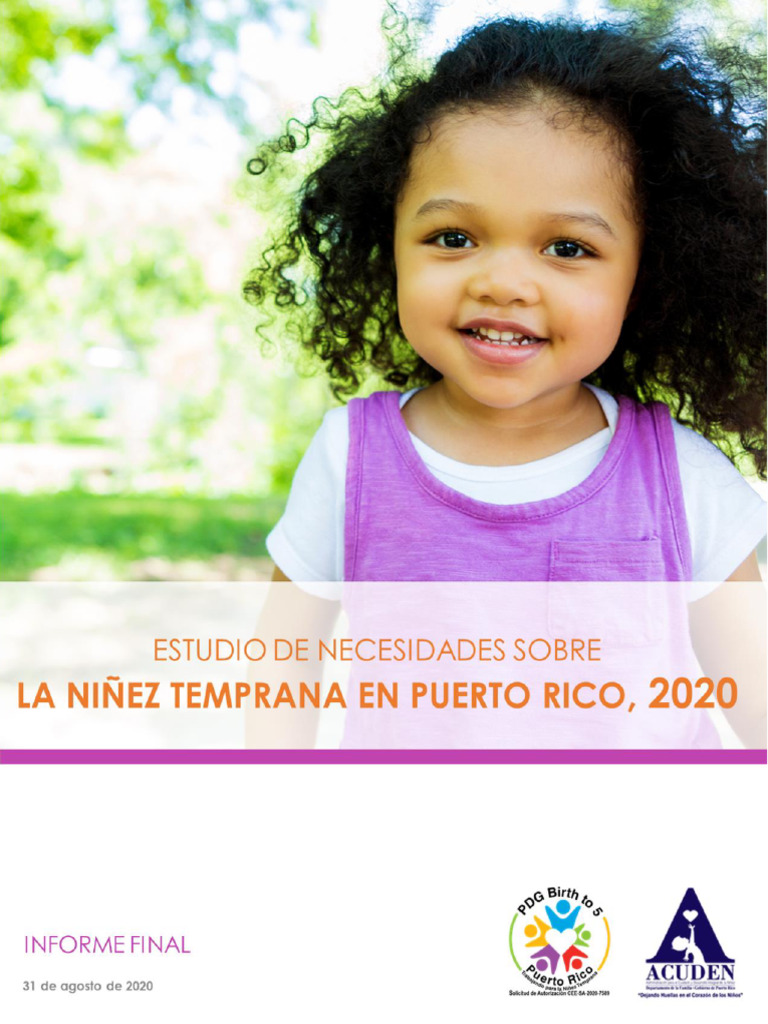 Estudio de Necesidades Niñez Temprana | PDF | Puerto Rico | Población