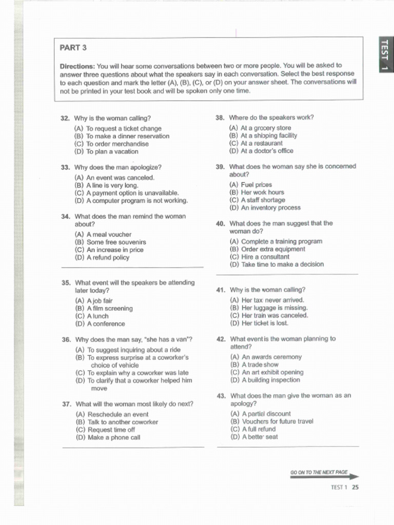Ets Listening Part 3 | PDF