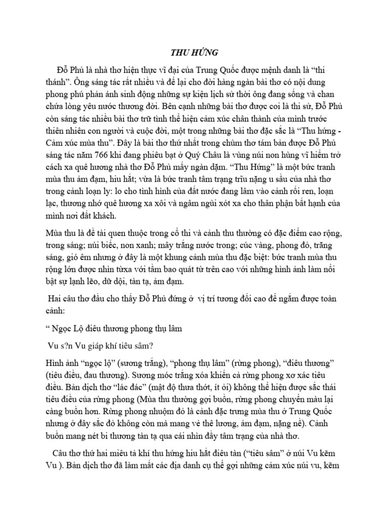 Thu H NG: Vu SN Vu Giáp Khí Tiêu Sâm" | PDF