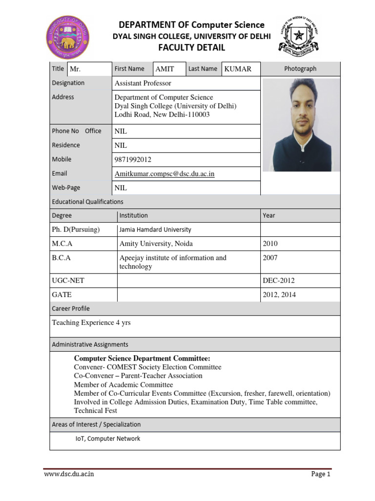 Mr. Amit Kumar | PDF