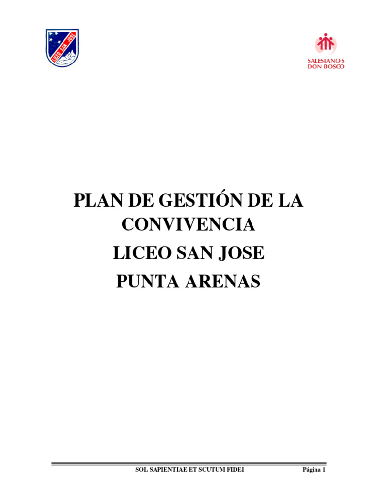 Plan de Gestin de La Convivencia LSJ | PDF