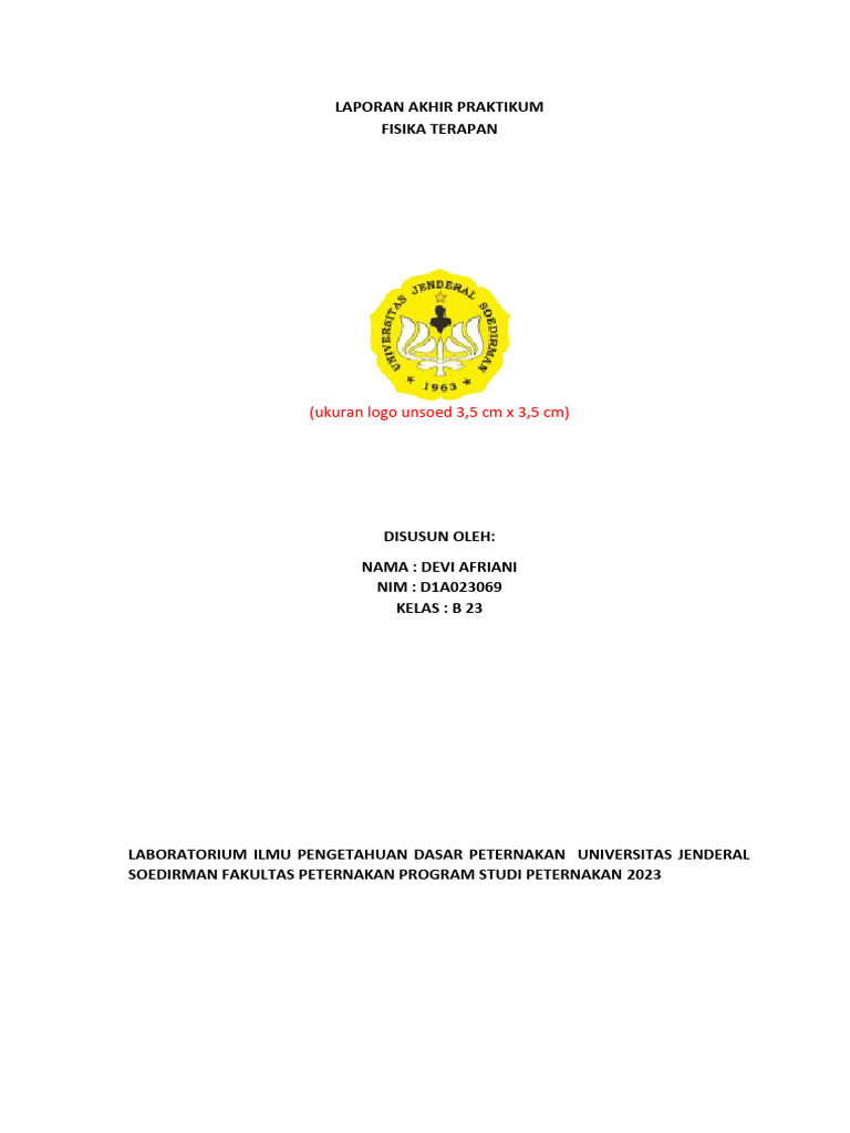Format Laporan Akhir Fisika Terapan 2023 | PDF