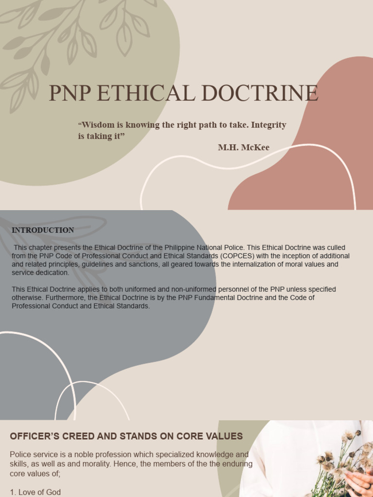 PNP Ethical Doctrine Overview | PDF