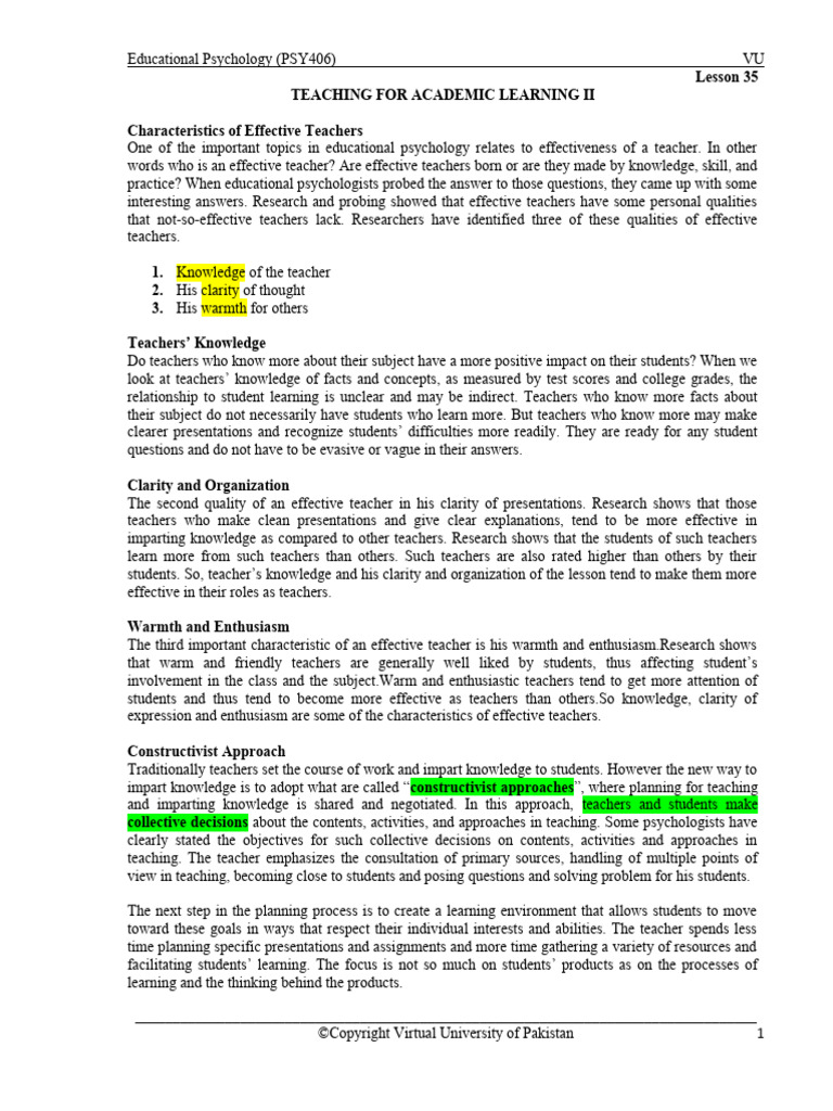 Psy407 Handout 10 | PDF | Validity (Statistics) | Mean