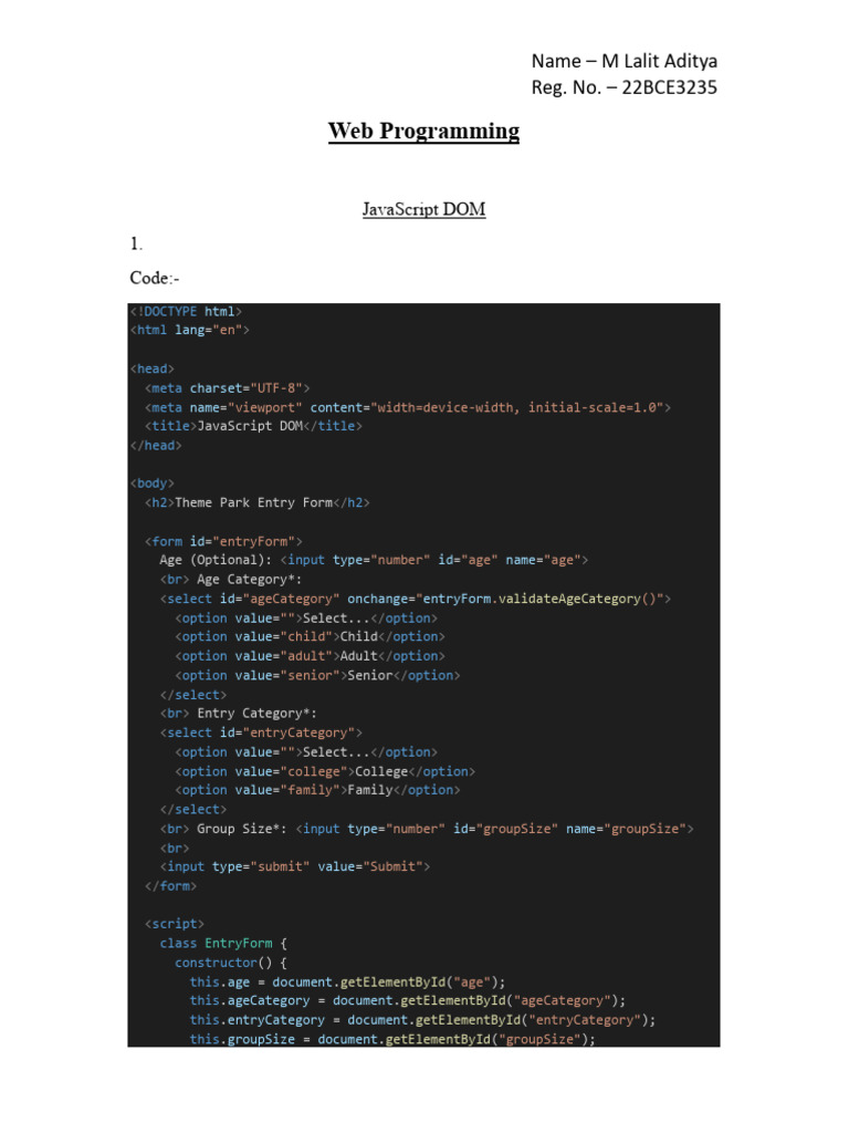 Lab Task Dom | PDF | Document Object Model | Information Technology