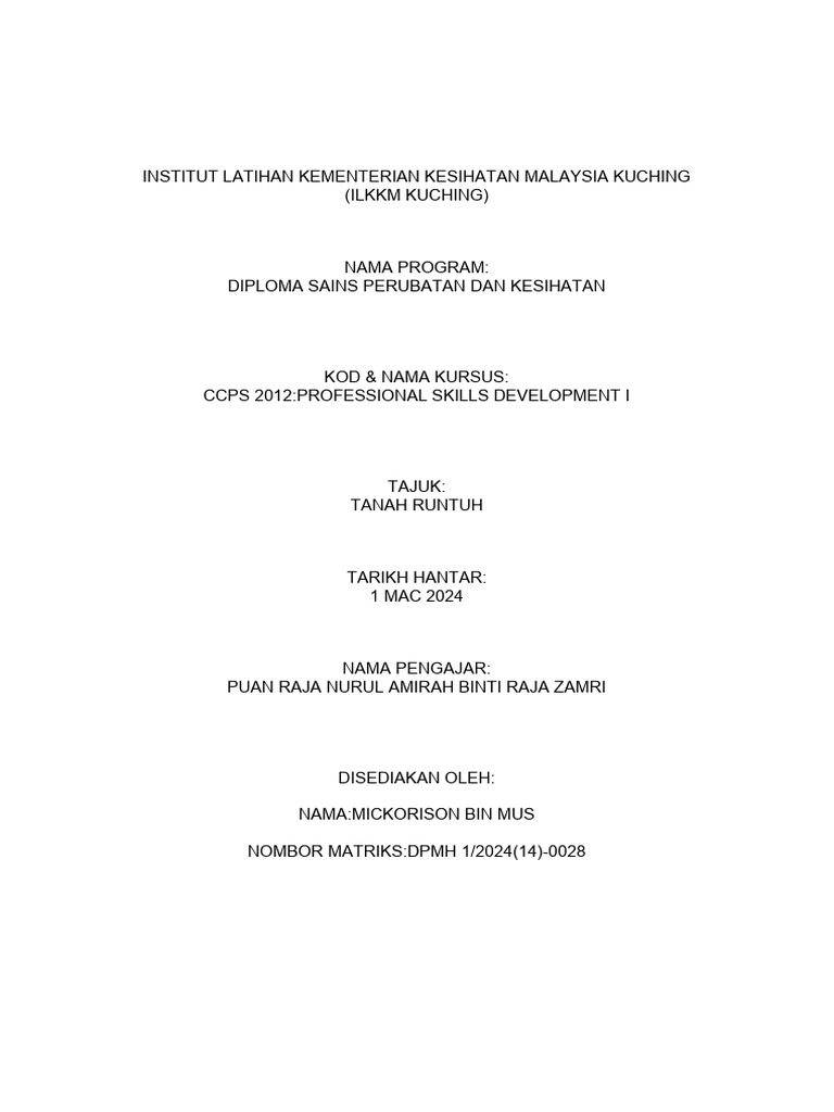 CCPS 2012 (Tanah Runtuh) | PDF