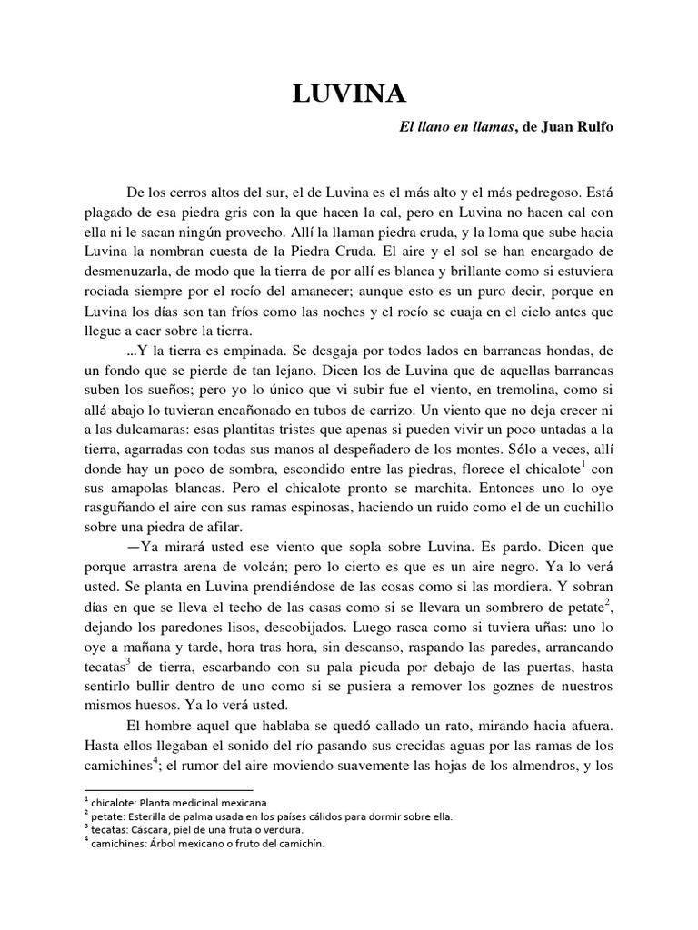 Luvina - Juan Rulfo | PDF