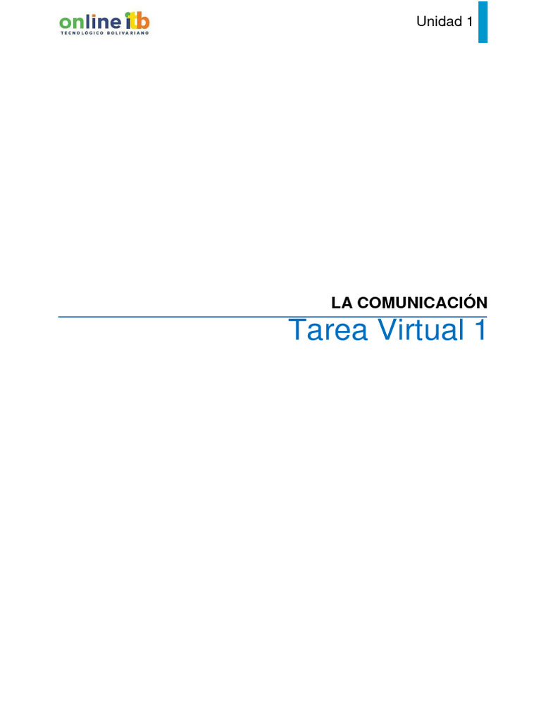 TAREA VIRTUAL 1 Comunicacion | PDF