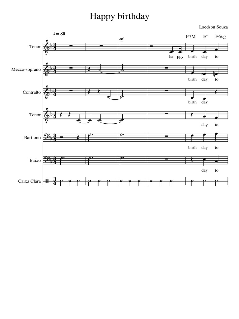 Happy Birthday | PDF | Singing | Vocal Music
