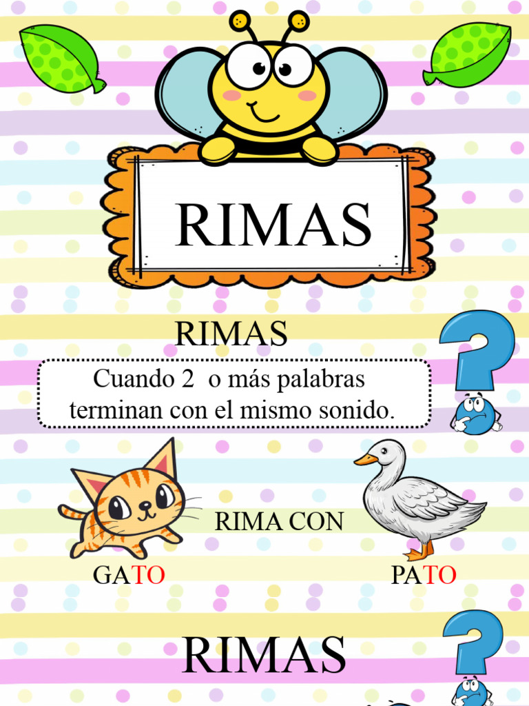 Rimas para niños: ejemplos y juegos | PDF | Poesía