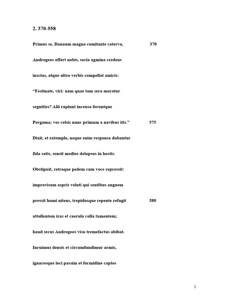 Aeneis, II, 370-558 | PDF