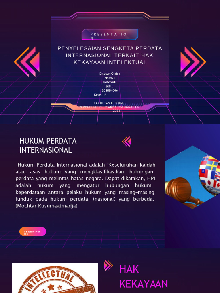 Presentasi Hukum Perdata Internasional | PDF | Politik | Hukum