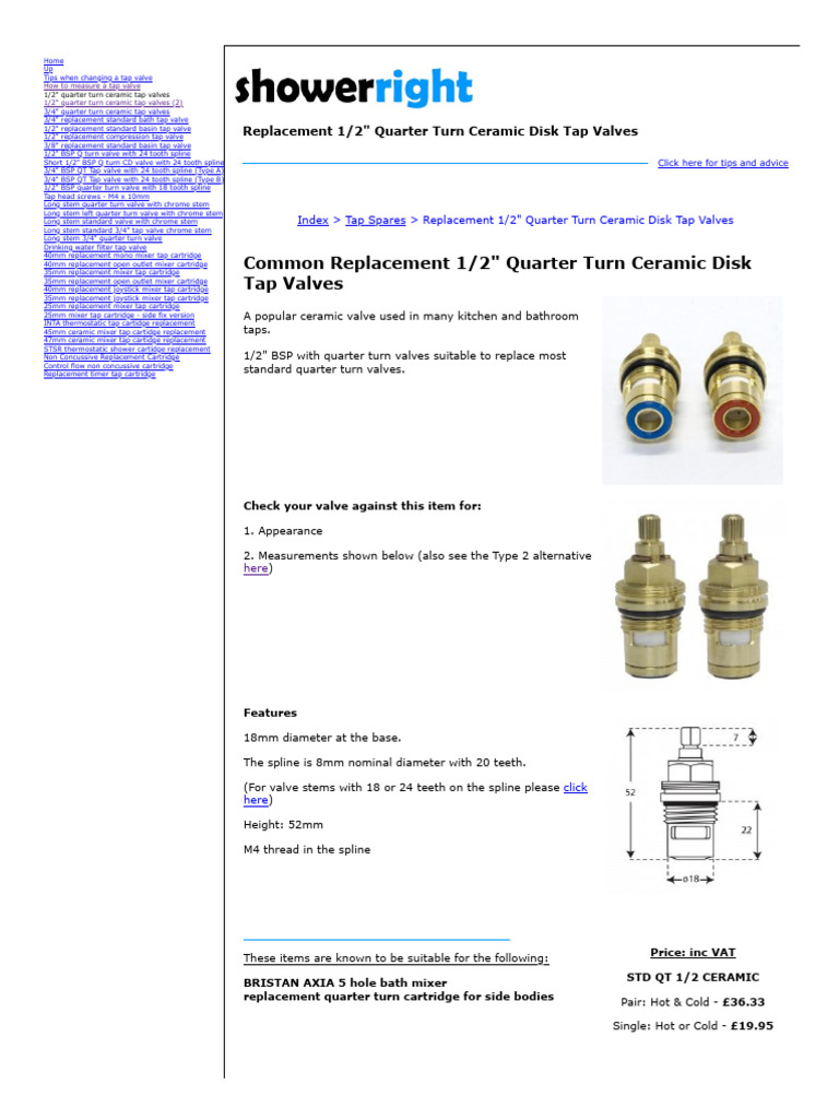 Tap Valve Replacement Guide | PDF