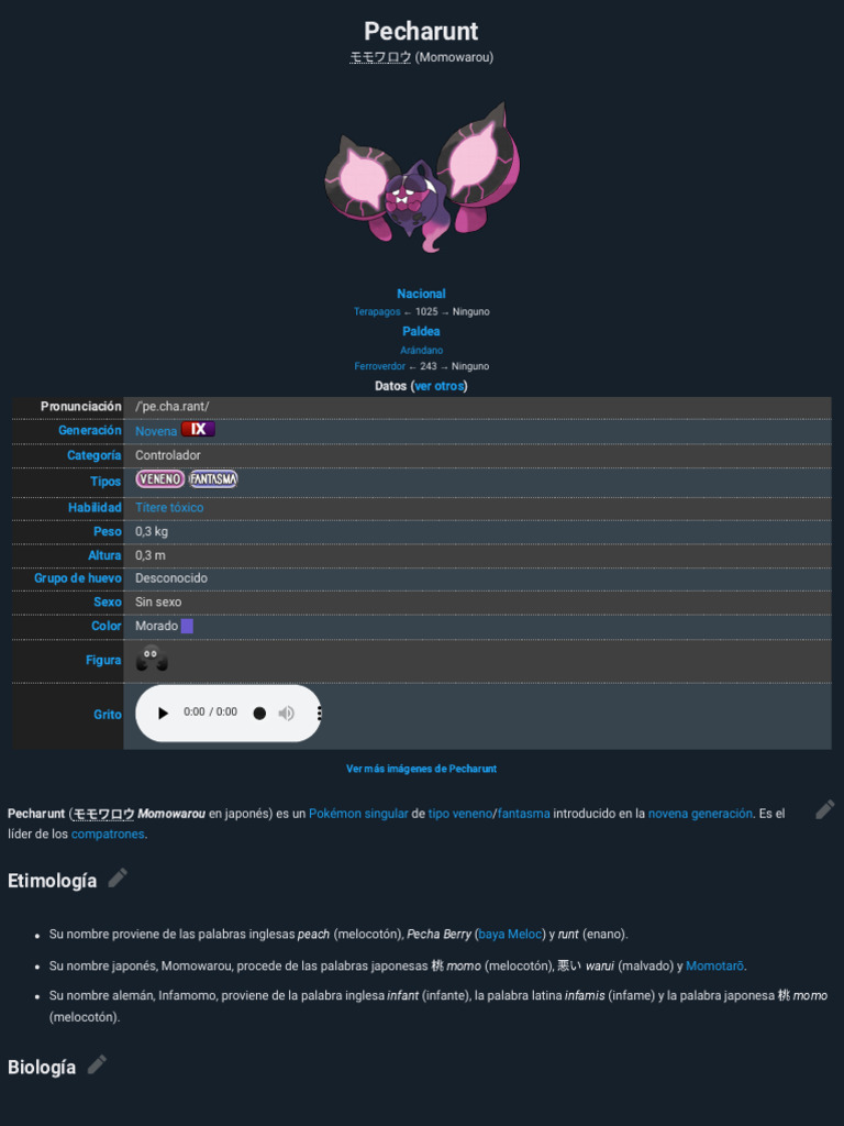 Pecharunt | PDF | Pokémon