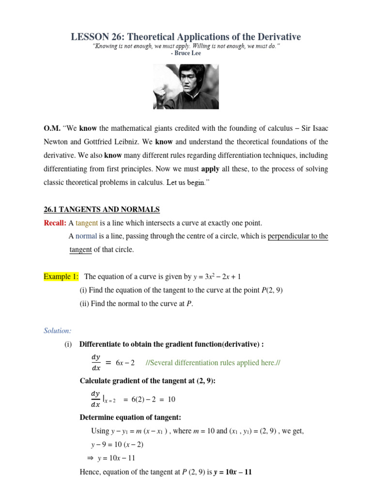 AddMathLesson (5th Form Term 1, Lesson 26 - Theoretical Applications of ...