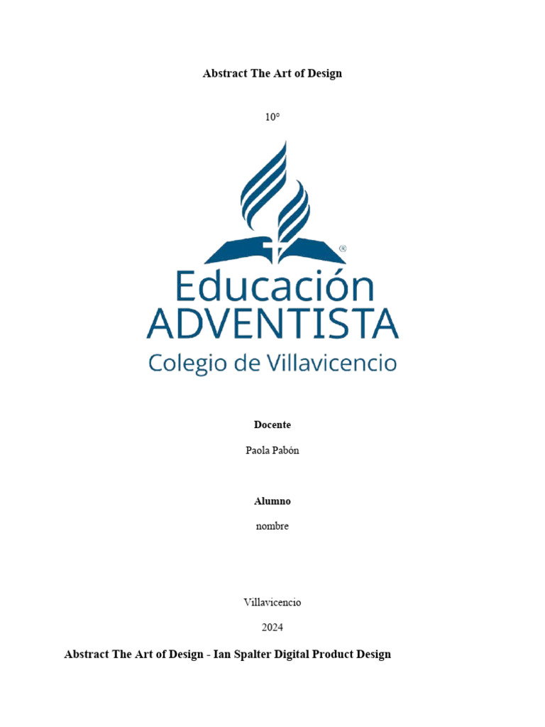 Abstract The Art of Design: Docente | PDF