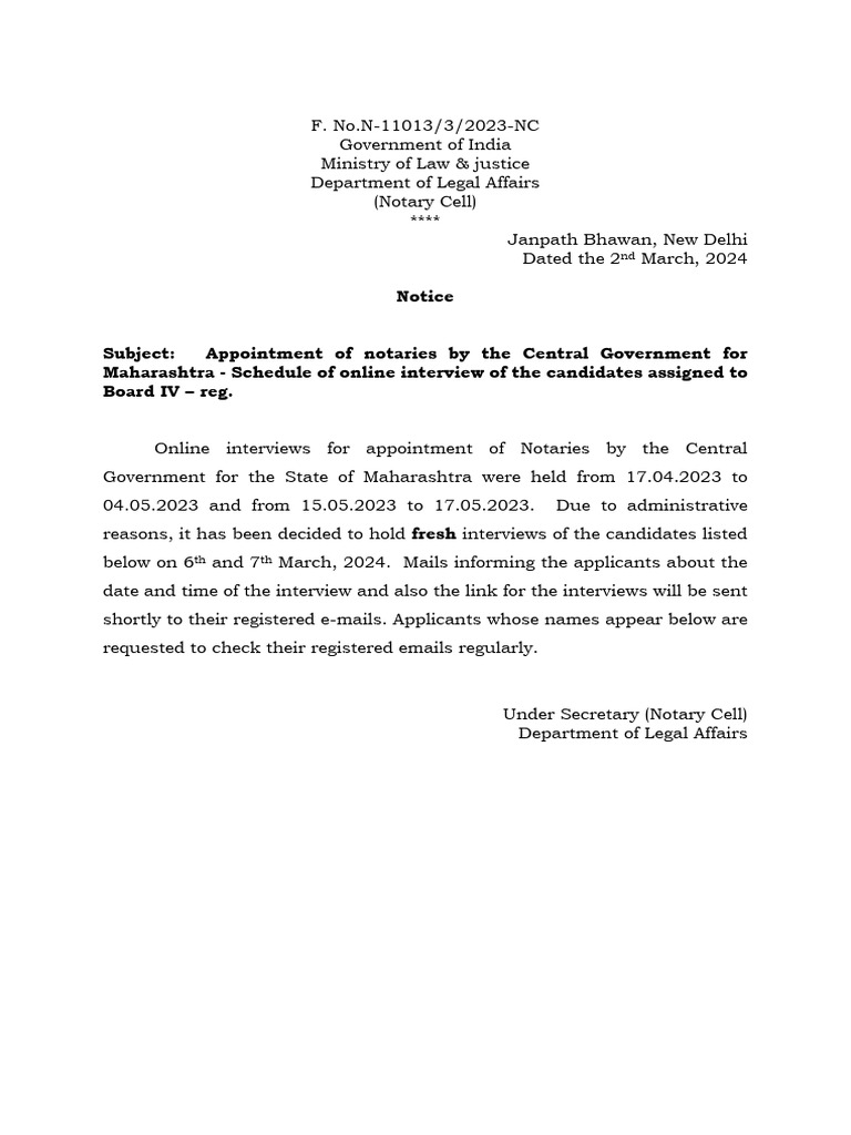Notice Maharashtra | PDF