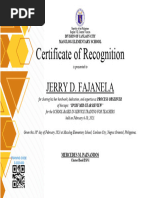 Certificate of Recognition Spta Bod Officers | PDF