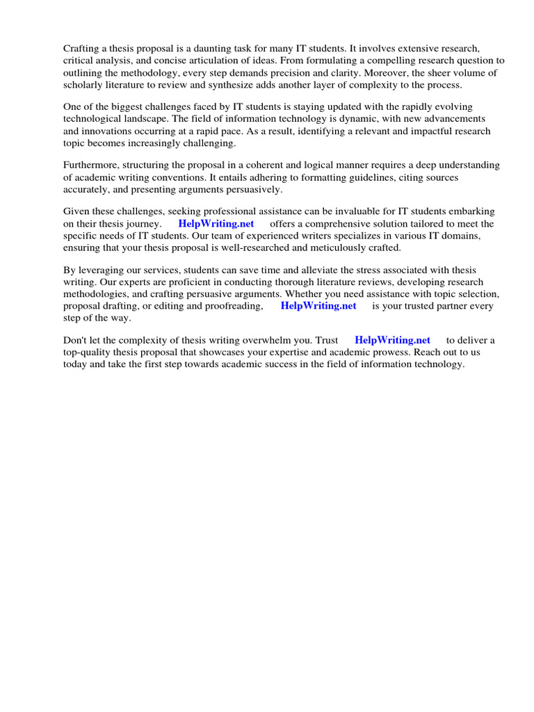 Best Thesis Proposal For It Students | PDF | Thesis | Theory