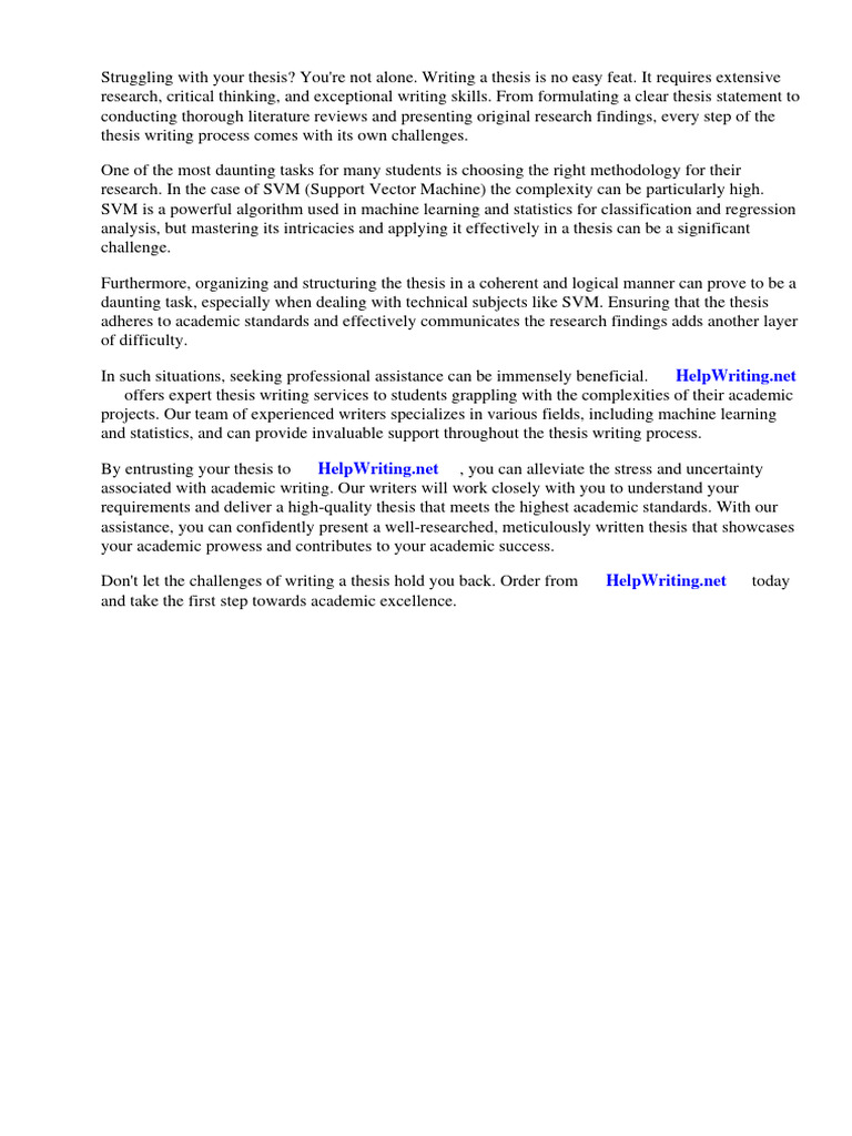 Thesis SVM | PDF | Support Vector Machine | Statistical Classification