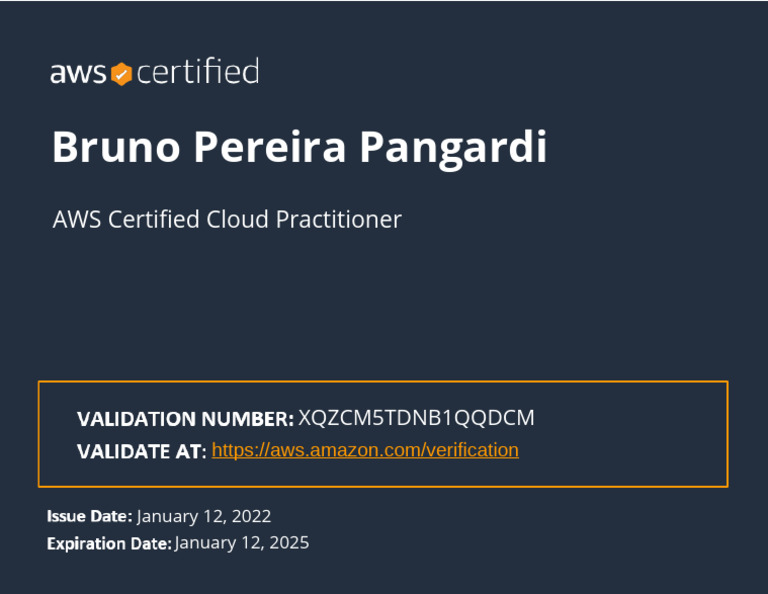 AWS Certified Cloud Practitioner Certificate | PDF