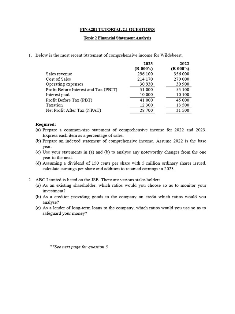 Tut 2.1 Questions | PDF