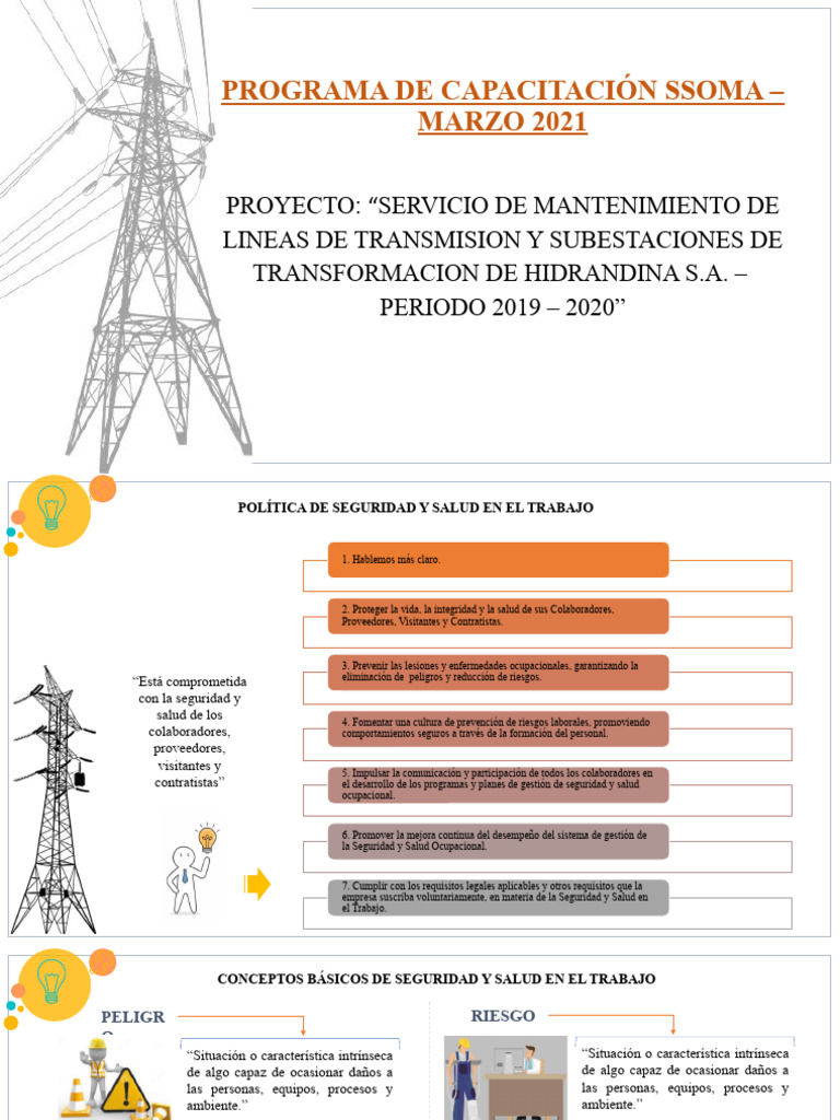 Programa de Capacitación Seguridad y Salud en El Trabajo | Descargar gratis PDF | Seguridad y ...