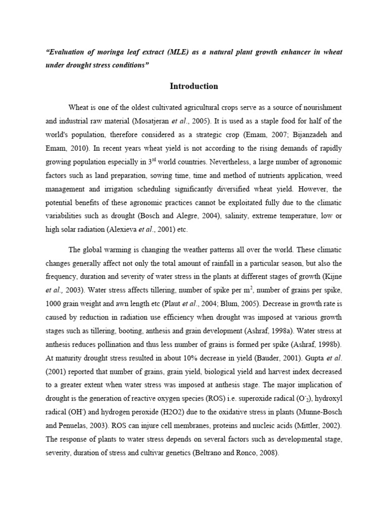 Wheat Research Proposal | PDF