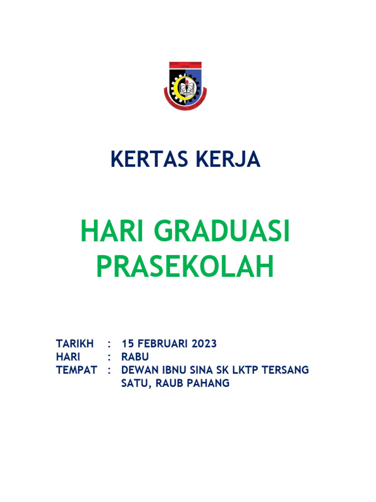 Kertas Kerja Hari Graduasi Prasekolah | PDF