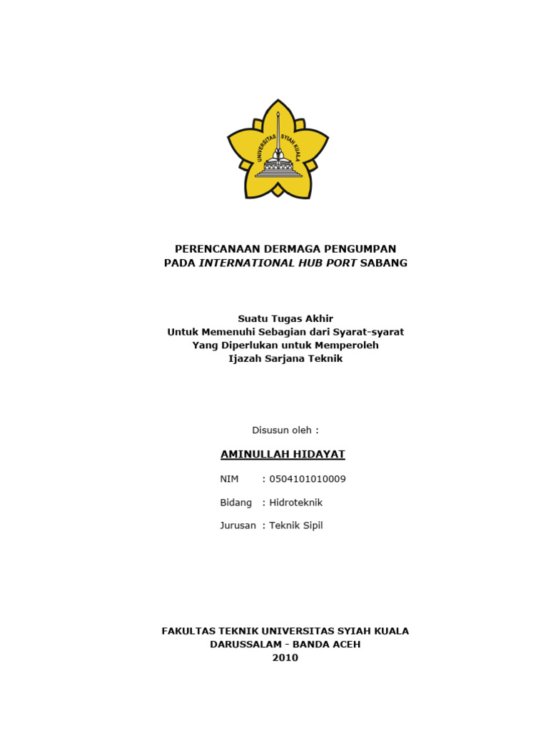 Contoh Desain Dermaga Pelabuhan | PDF