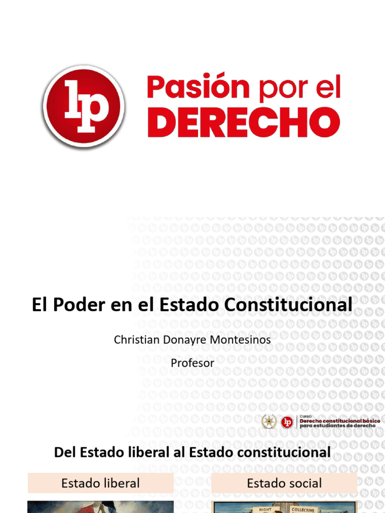 Sesión 1 El Poder en El Estado Constitucional Christian Donayre | PDF ...