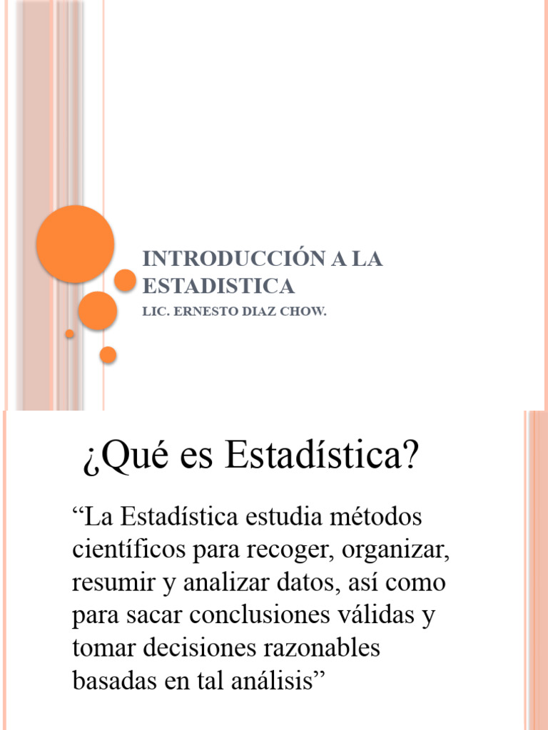 Introducción A La Estadistica | PDF | Nivel de medida | Muestreo (Estadísticas)
