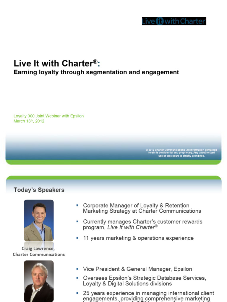 Charter Communications Earning Loyalty From Segmentations | PDF ...