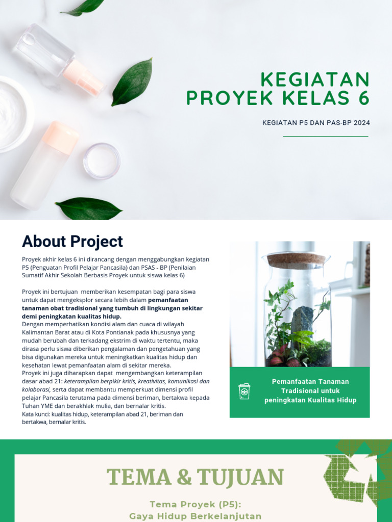 Rancangan Proyek Kelas 6-Paskah 2324 | PDF | Karier & Perkembangan