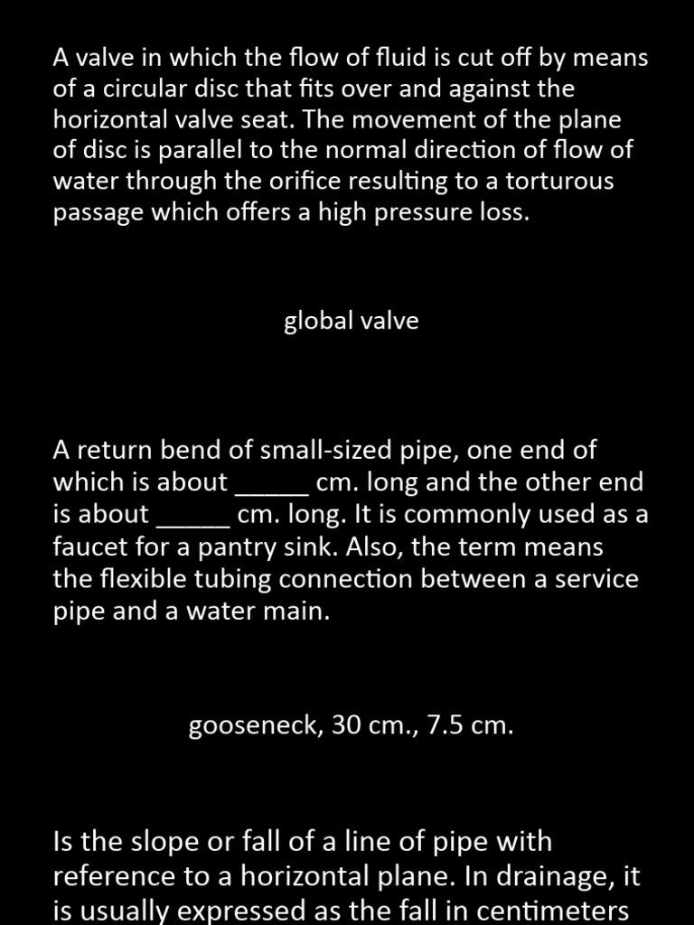 Plumbing Definition of Terms Part 2 | PDF | Plumbing | Storm Drain