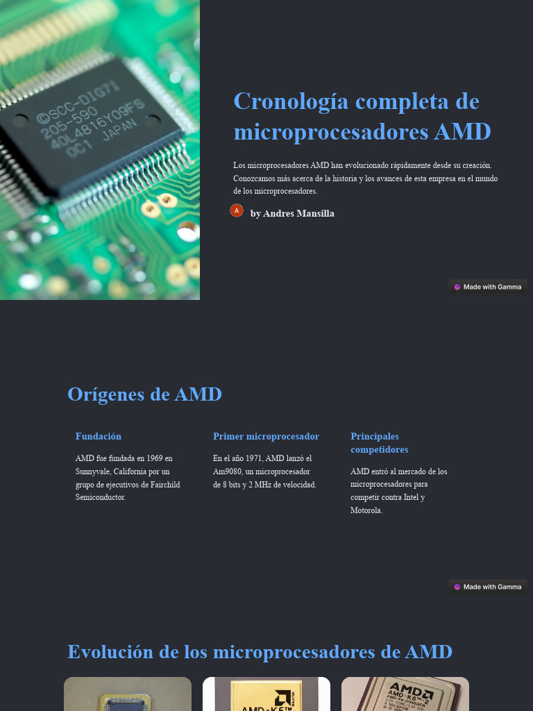Cronologia Completa de Microprocesadores AMD | PDF | Tecnología