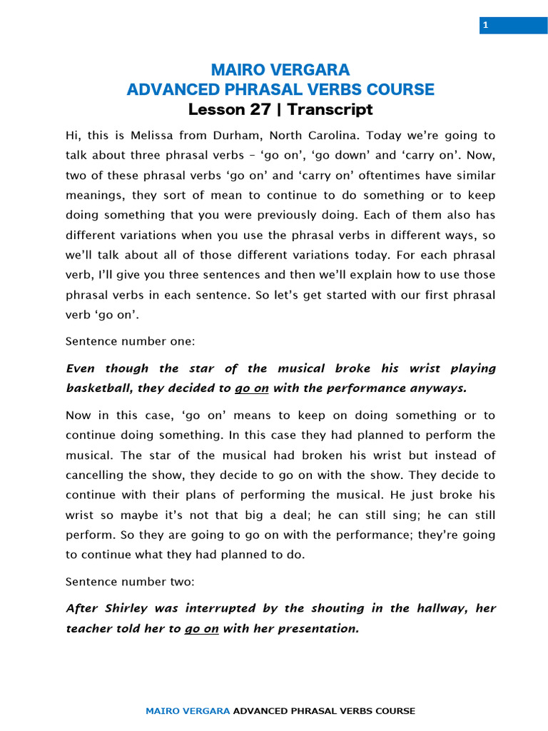 PDF Transcript - Lesson 27 | PDF