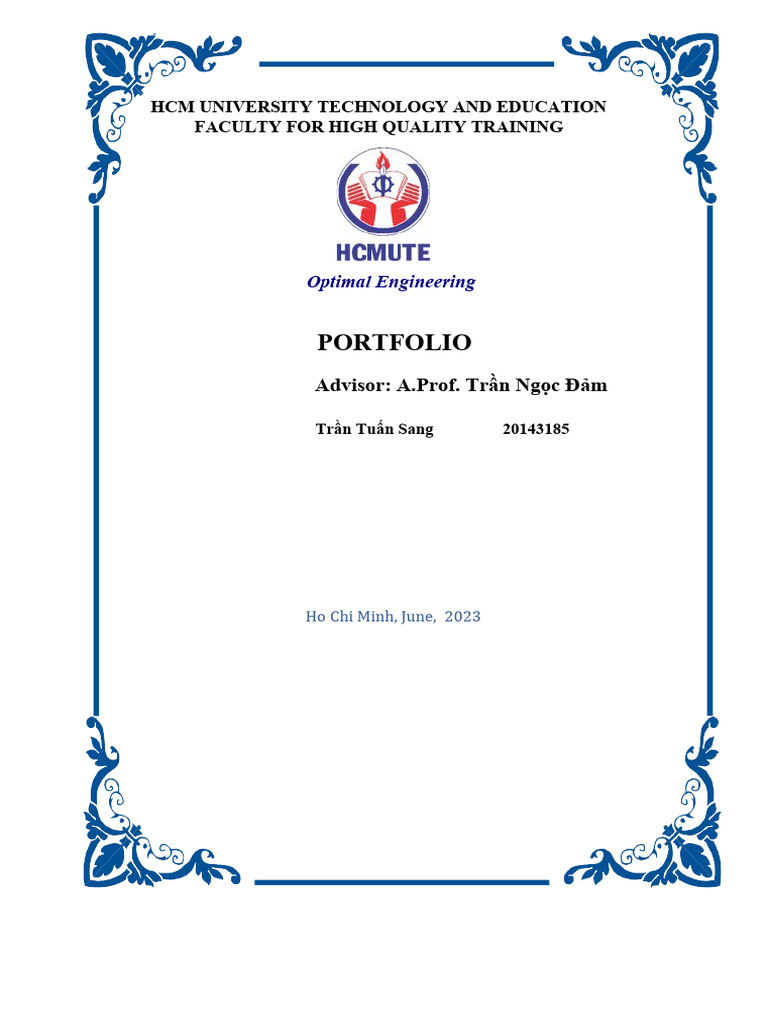 Optimal Engineering Final Project | PDF | Mathematics Of Computing ...