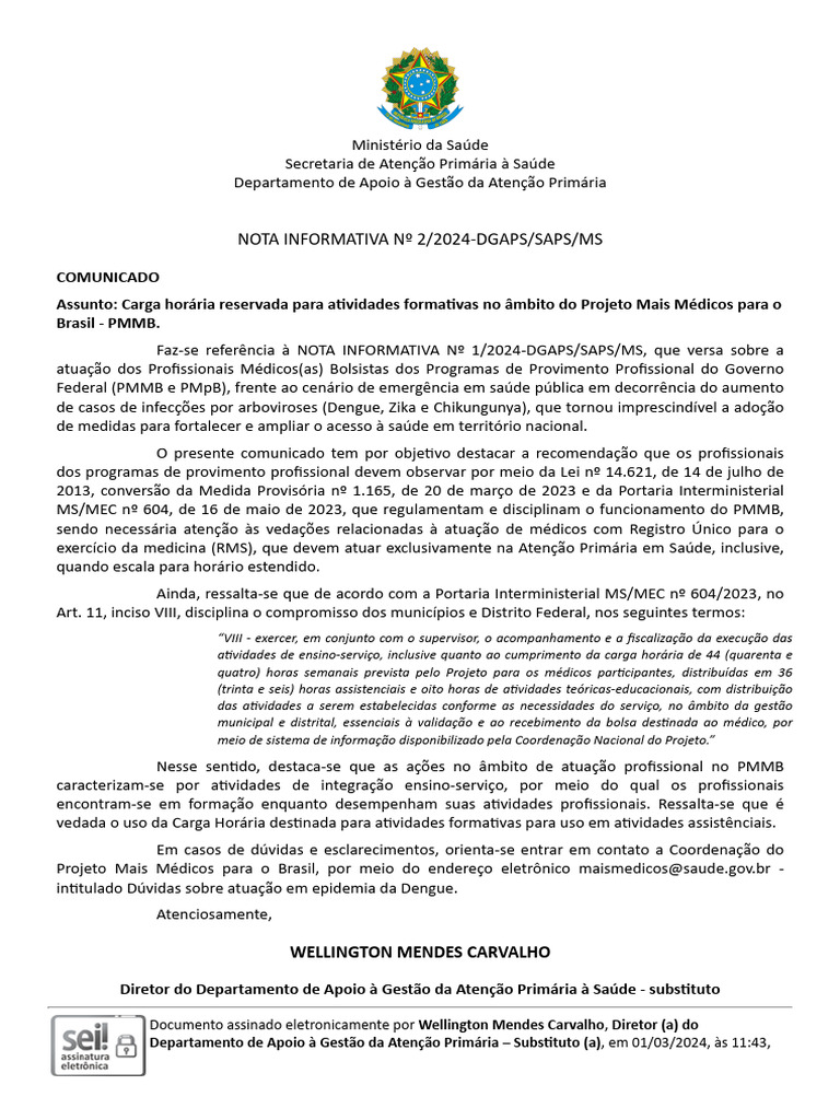 SEI - MS - 0039203228 - Nota Informativa-CH-formativas | PDF
