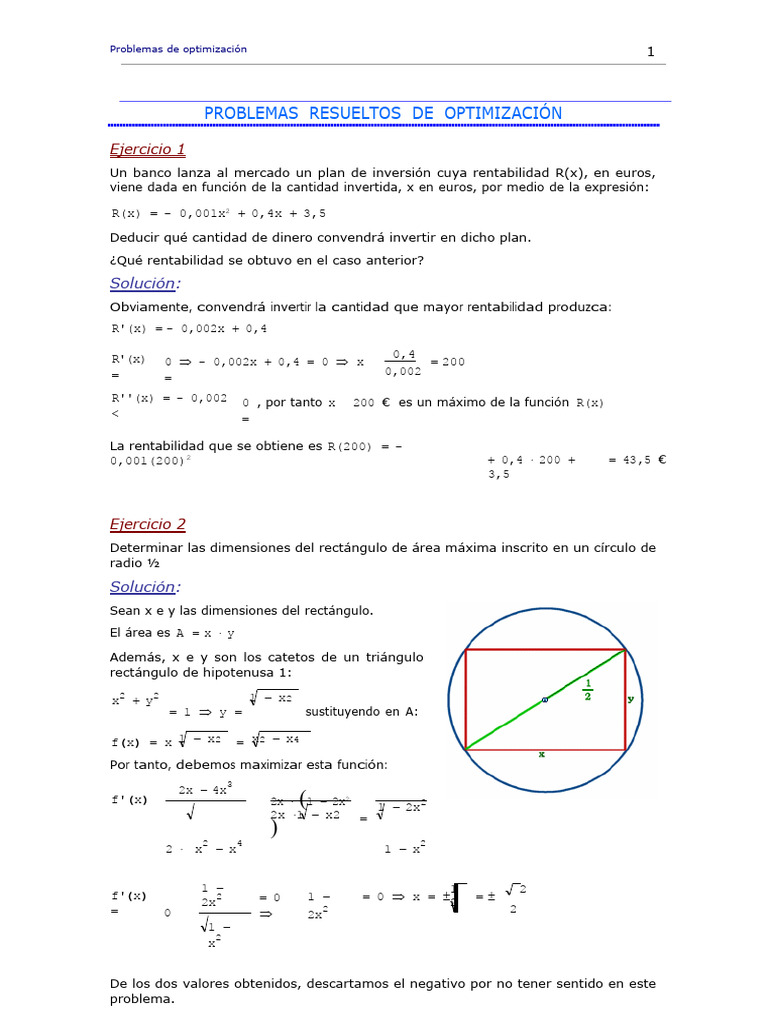 Problemas-de-Optimizacion-MAT-1BAT | PDF | Optimización Matemática | Triángulo