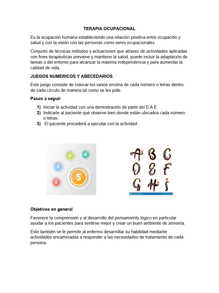 Terapia Ocupacional | PDF | Crecimiento personal y profesional