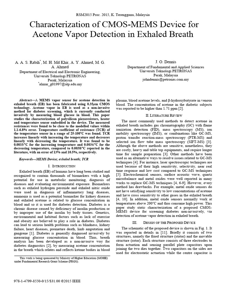 Characterization Of Cmos Mems Device For Pdf